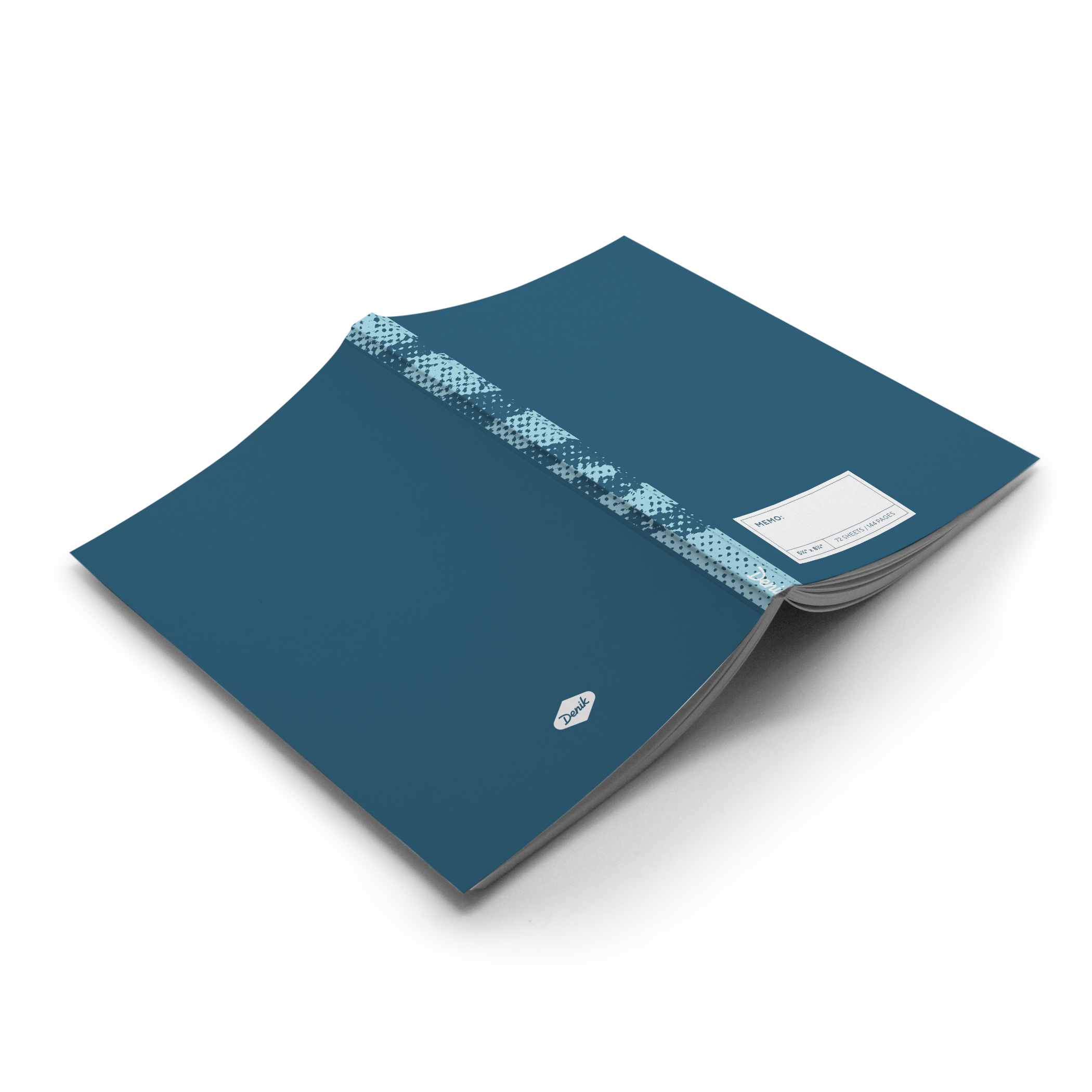 Blue Halftone Classic Layflat notebook | Denik