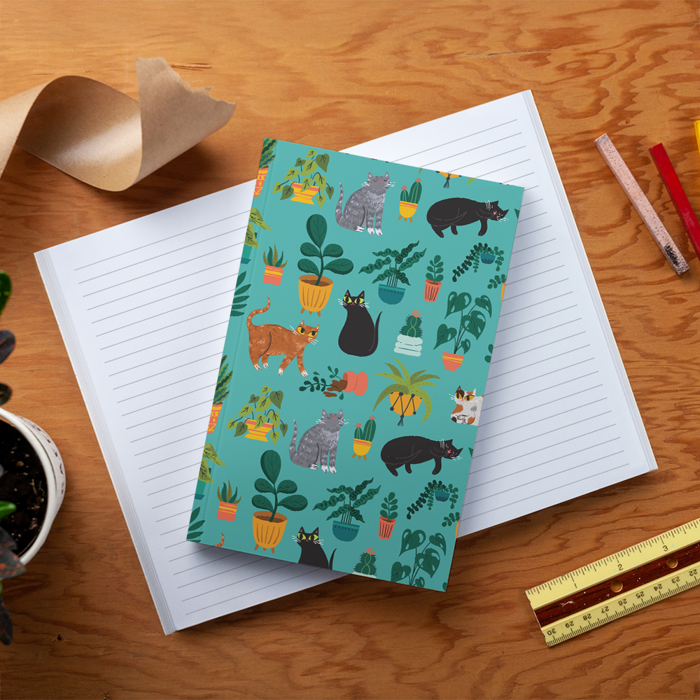 Plant Kitties Classic Layflat Notebook | Denik