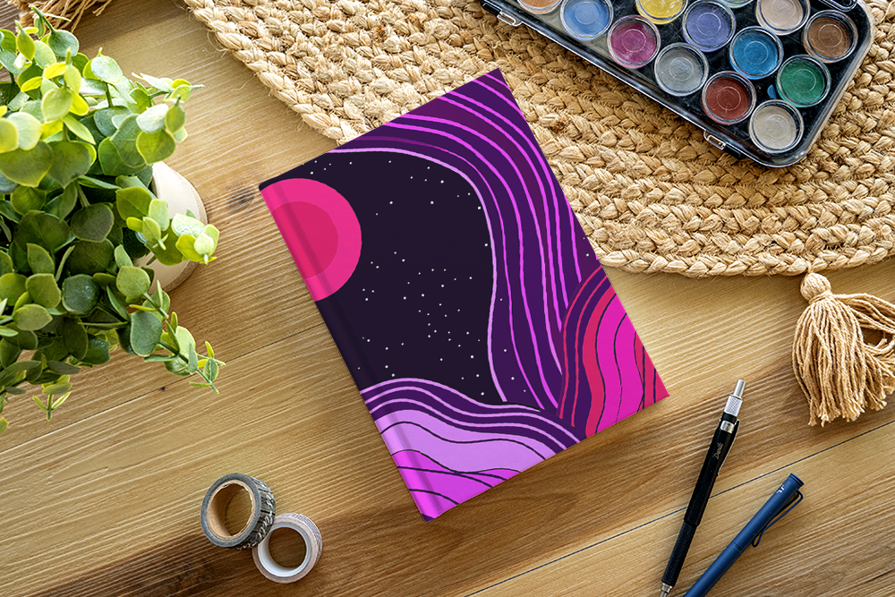 Custom Wide Hard Cover Notebook | Denik