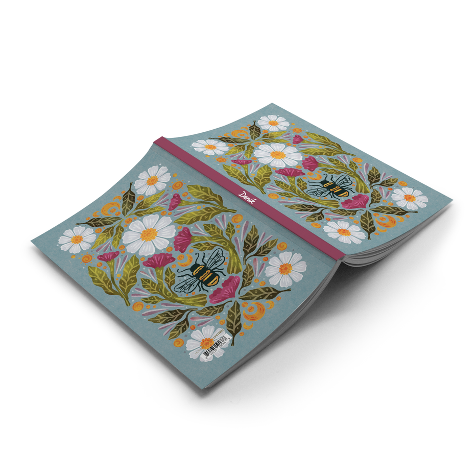 Honeybee Tea Classic Layflat Notebook | Denik
