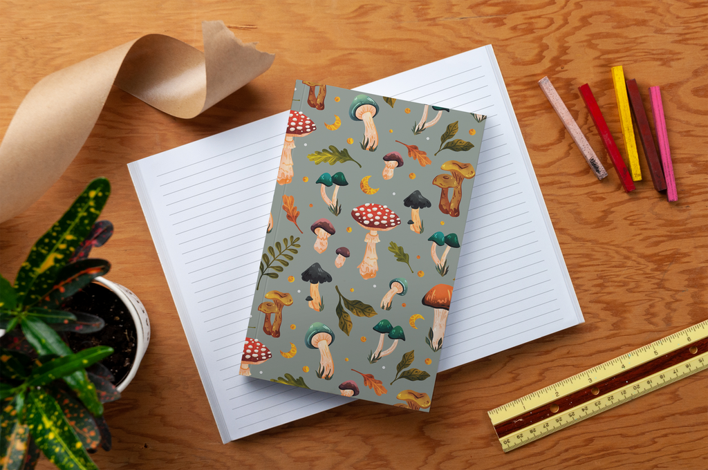 Mushroom Garden Classic Layflat Notebook | Denik Notebooks, Journals ...
