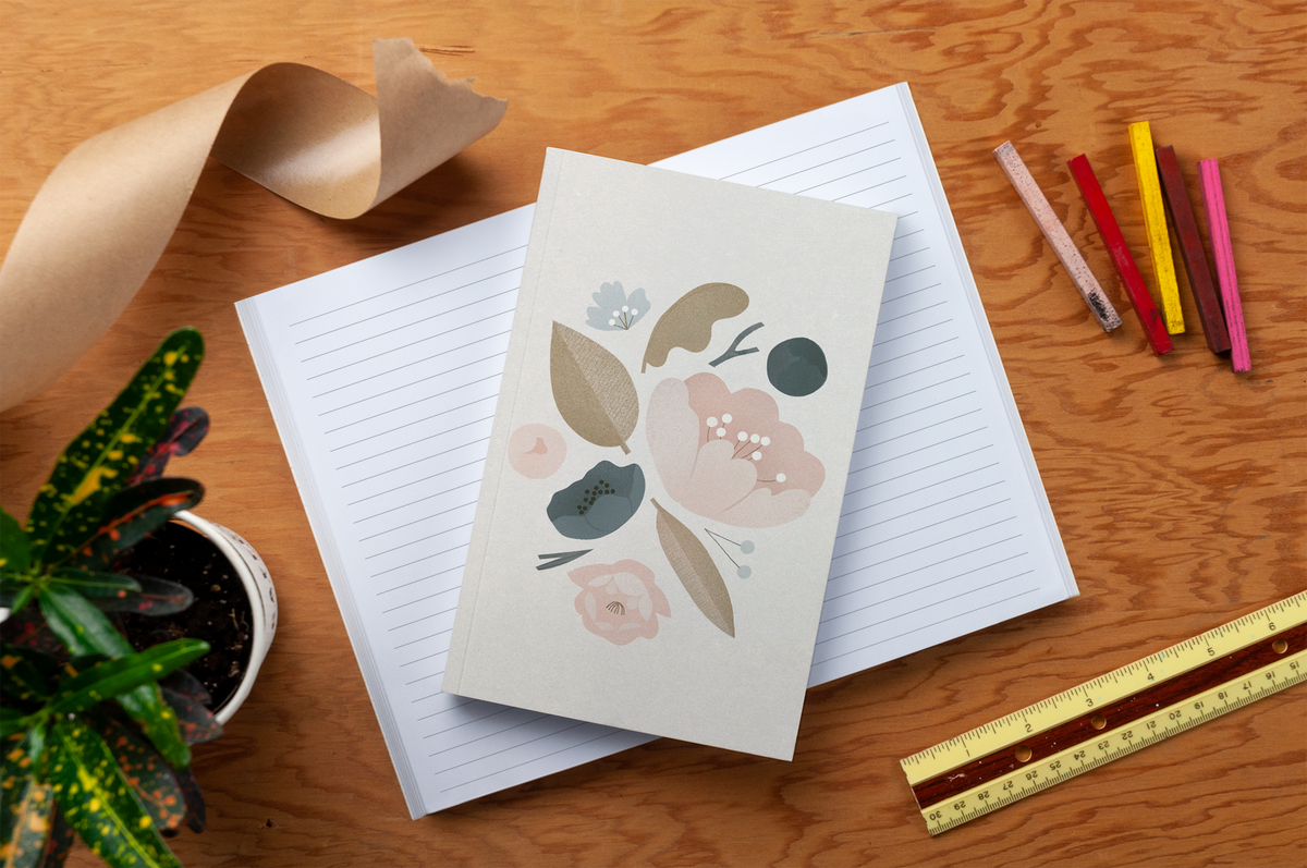 Peonies Softcover Notebook | Denik