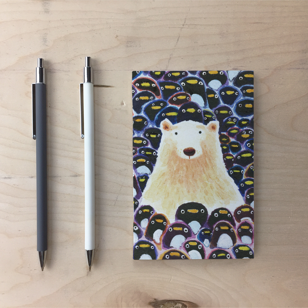 Polar Bear & Penguins Pocket Notebook | Denik