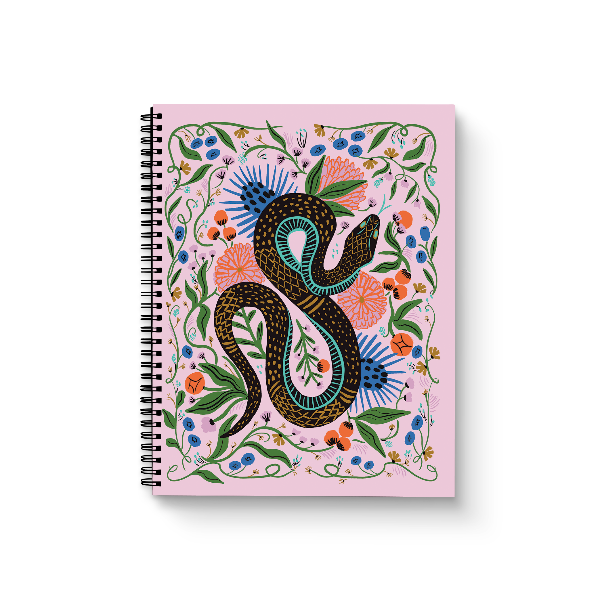 Charmed Snake Medium Wire-O Spiral Notebook | Denik